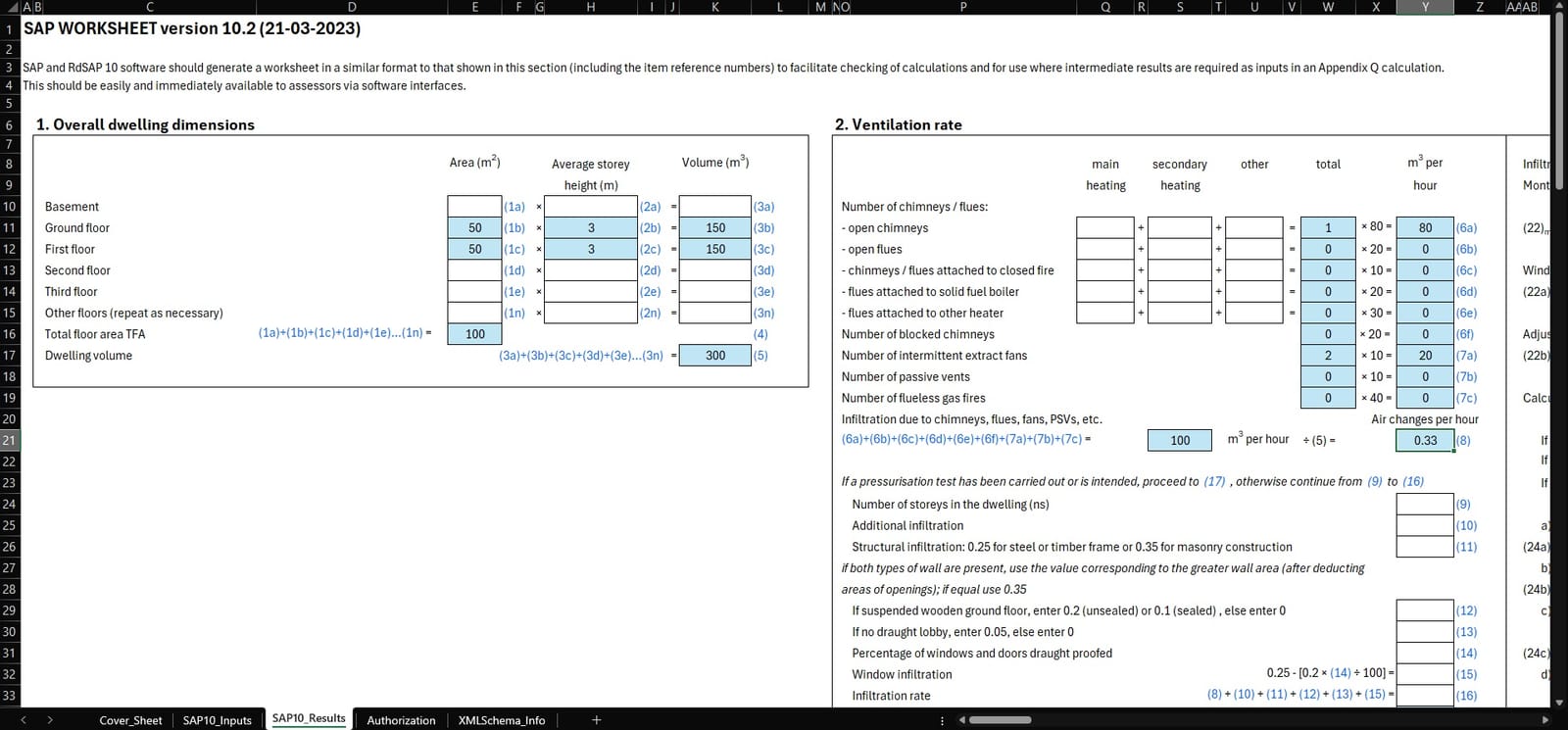 How to run a SAP 10 calculation in Excel