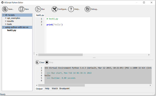 Using Python with IES-VE