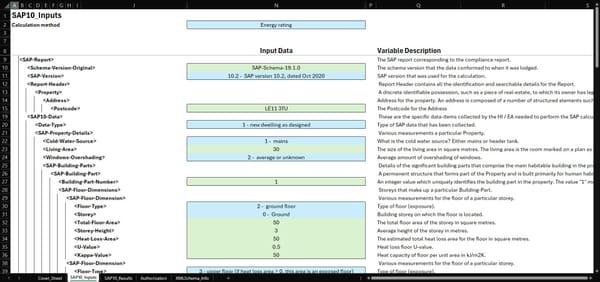How to run a SAP 10 calculation in Excel